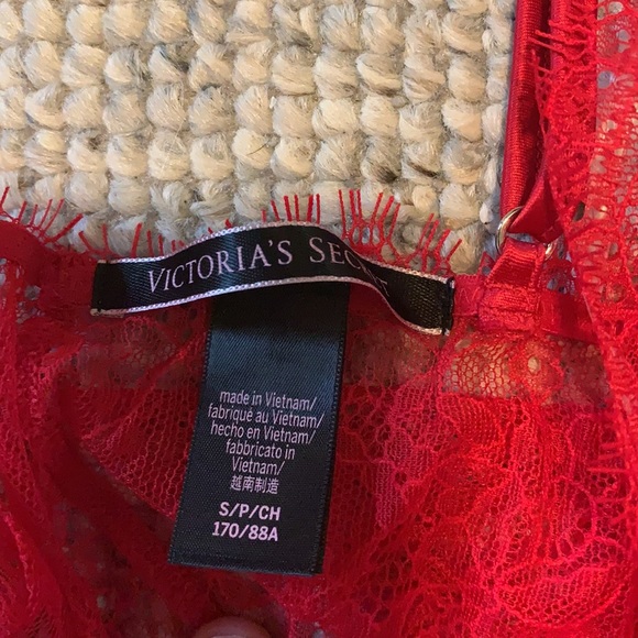 Victoria's Secret | Intimates & Sleepwear | Victoria Secret Red Lace ...